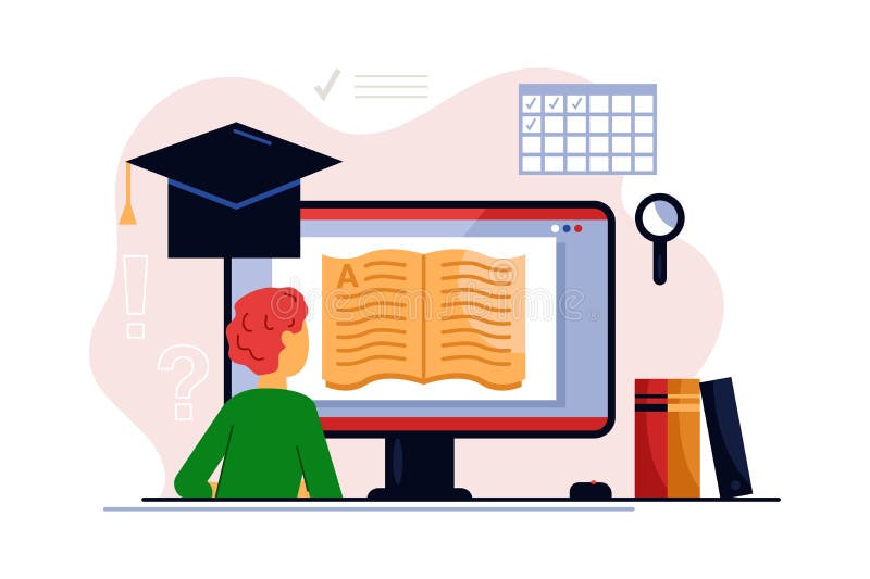 Online Training Course and Distance Learning Stock Vector ...