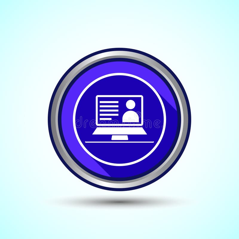 Online Training Icon Button Design Illustration Stock Vector ...