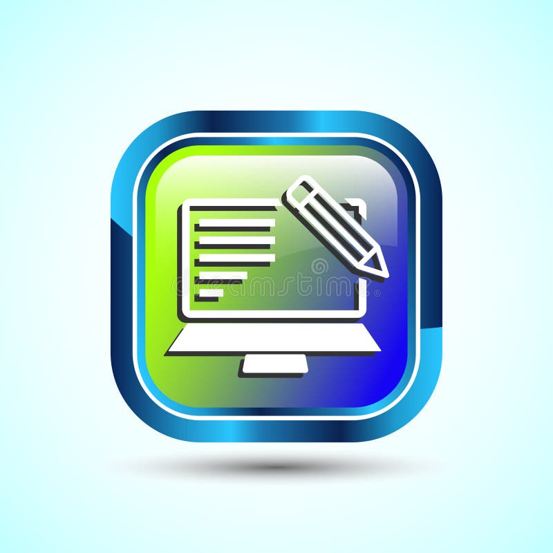 Online Training Icon Button Design Illustration Stock Vector ...