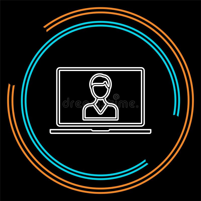 Online Training Icon. Element Illustration. Stock Vector - Illustration ...