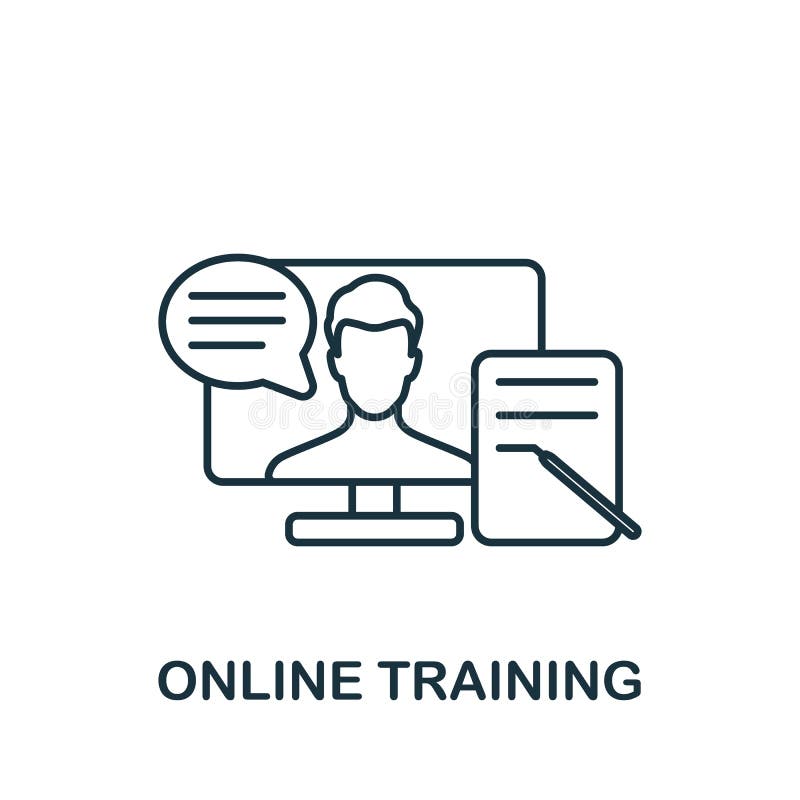 Online Training Icon. 3d Illustration from Business Training Collection ...