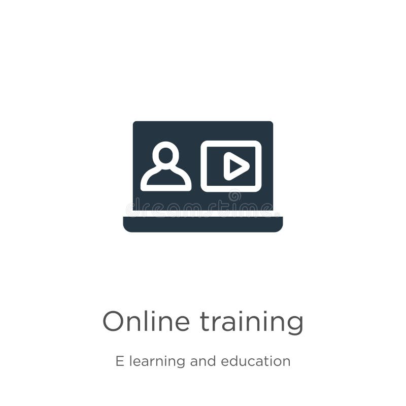 Online Training Icon Vector. Trendy Flat Online Training Icon from E ...