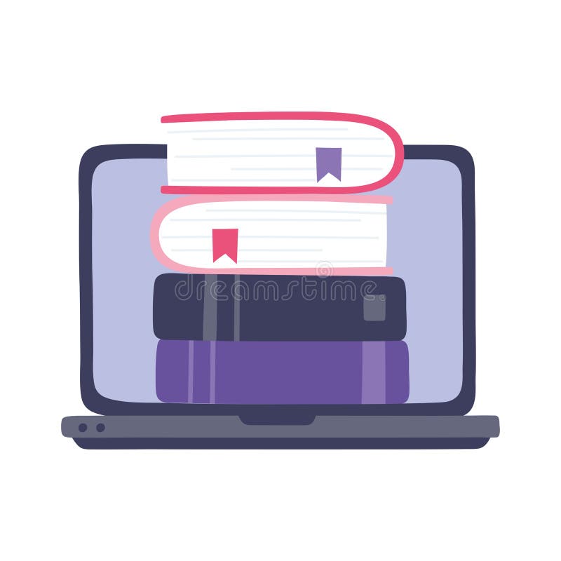 Online Training, Laptop Computer Stack of Books, Education and Courses ...