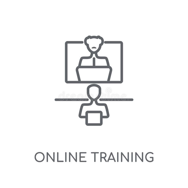 Online Training Linear Icon. Modern Outline Online Training Logo Stock ...