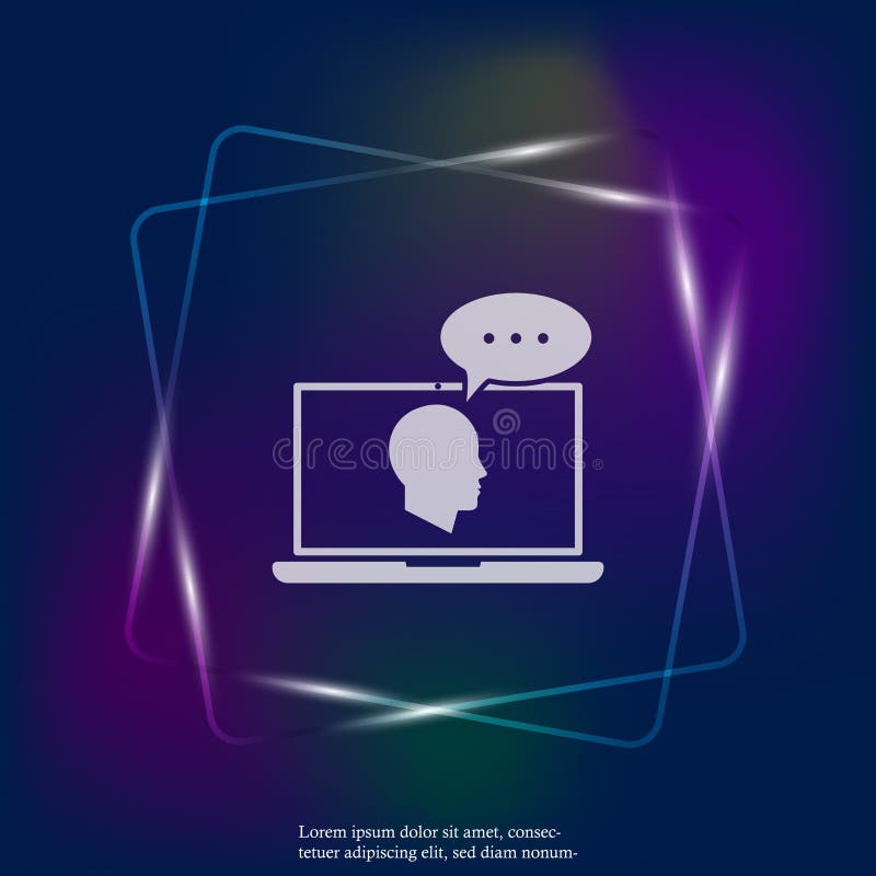 Online Training Icon. Remote Web Training Stock Vector - Illustration ...