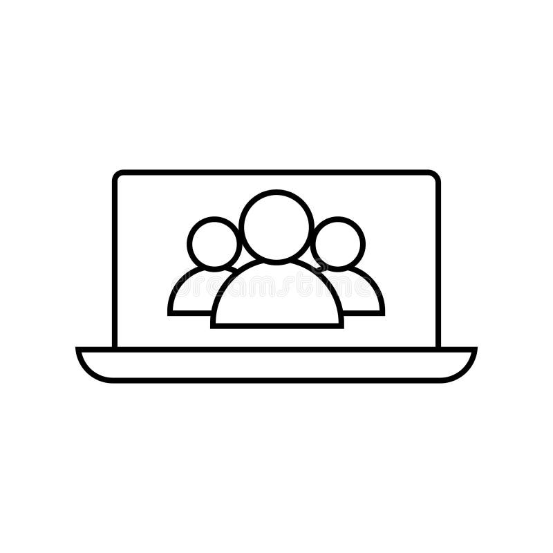 Online Training Process Vector Icon. Webinar Seminar Illustration Sign ...
