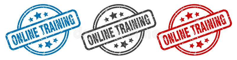 Online Training Stamp. Online Training Round Isolated Sign Stock Vector ...