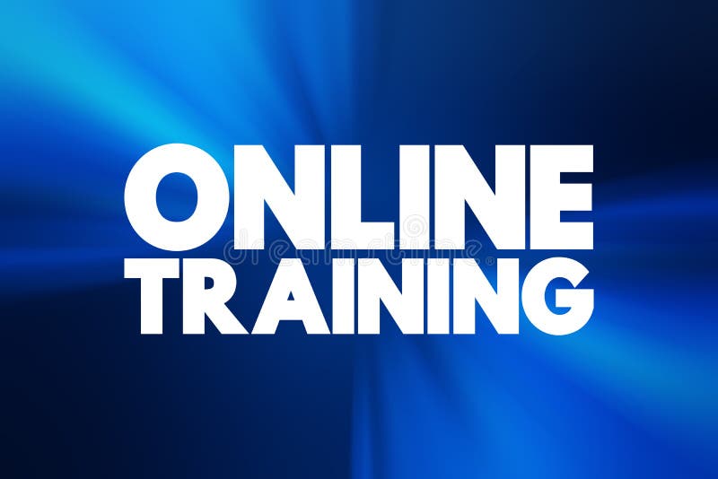 Online Training Text Quote, Concept Background Stock Photo - Image of ...