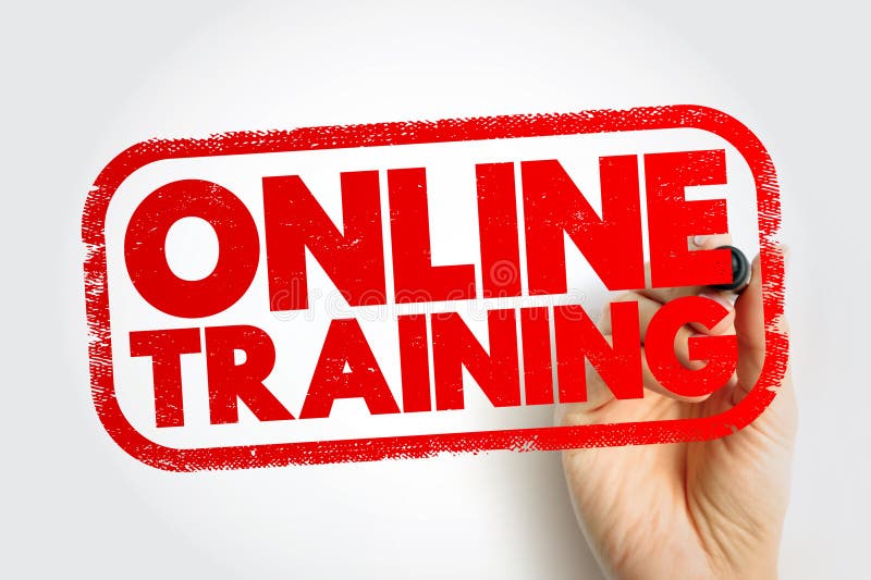Online Training Text Stamp, Concept Background Stock Image - Image of ...