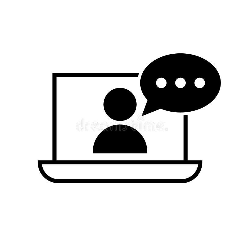 Online Training Vector Icon. Webinar Illustration Sign. Conference ...