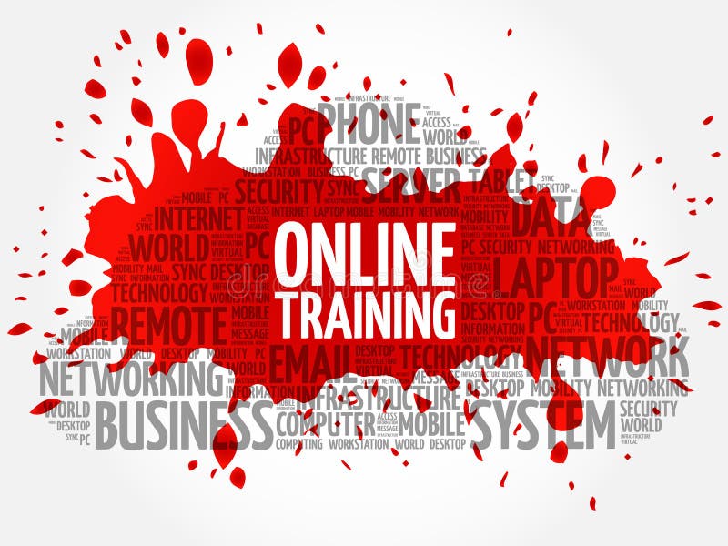 Online training word cloud stock illustration. Illustration of learn ...