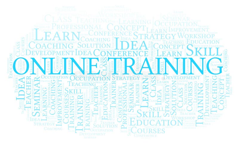 Online Training Word Cloud. Stock Illustration - Illustration of ...