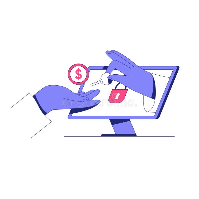 Online Transaction with Digital Payment Exchange on Computer Screen in ...