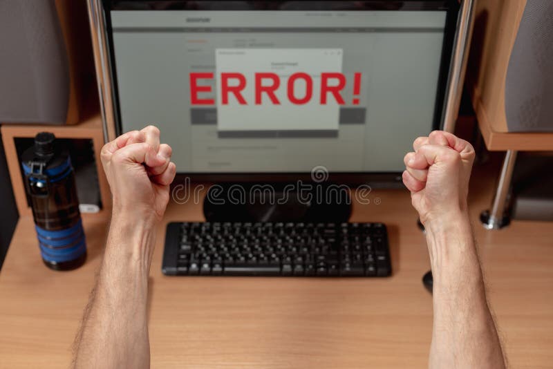 Banking Transaction Failure Stock Image - Image of male, error: 201706077