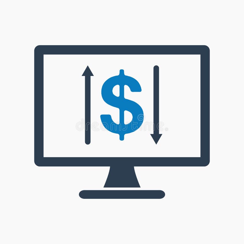 Online transaction icon. stock vector. Illustration of transaction ...