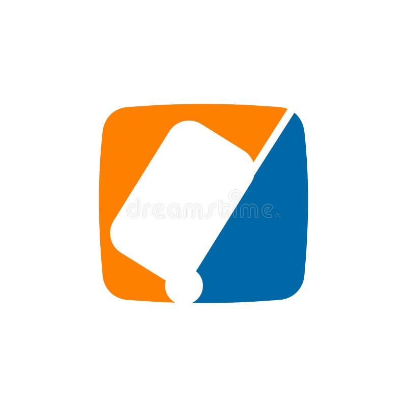 Online Travel Ticket App Logo Design with Travel Bag Icon Stock Vector ...