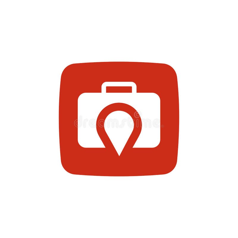 Online Travel Ticket App Logo Design with Travel Bag Icon Stock Vector ...