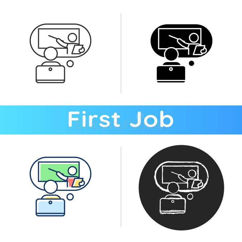 Online tutor icon stock vector. Illustration of thin - 200812243