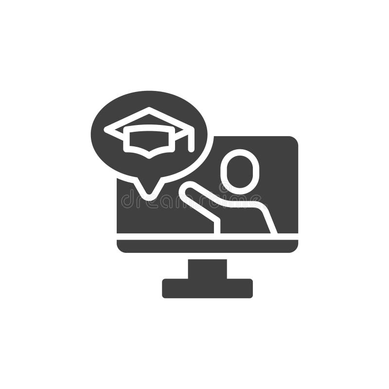 Online Tutoring Vector Icon Stock Vector - Illustration of tutoring ...