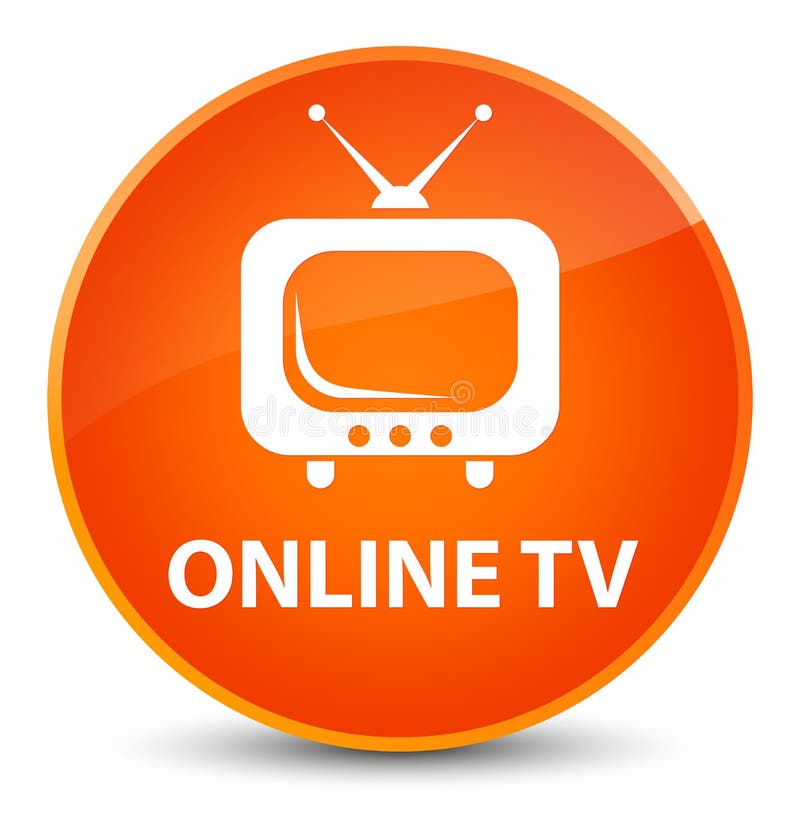 Online Tv Elegant Orange Round Button Stock Illustration - Illustration ...