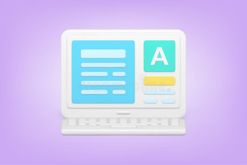 Online Typing in Web Application 3d Icon Stock Vector - Illustration of ...