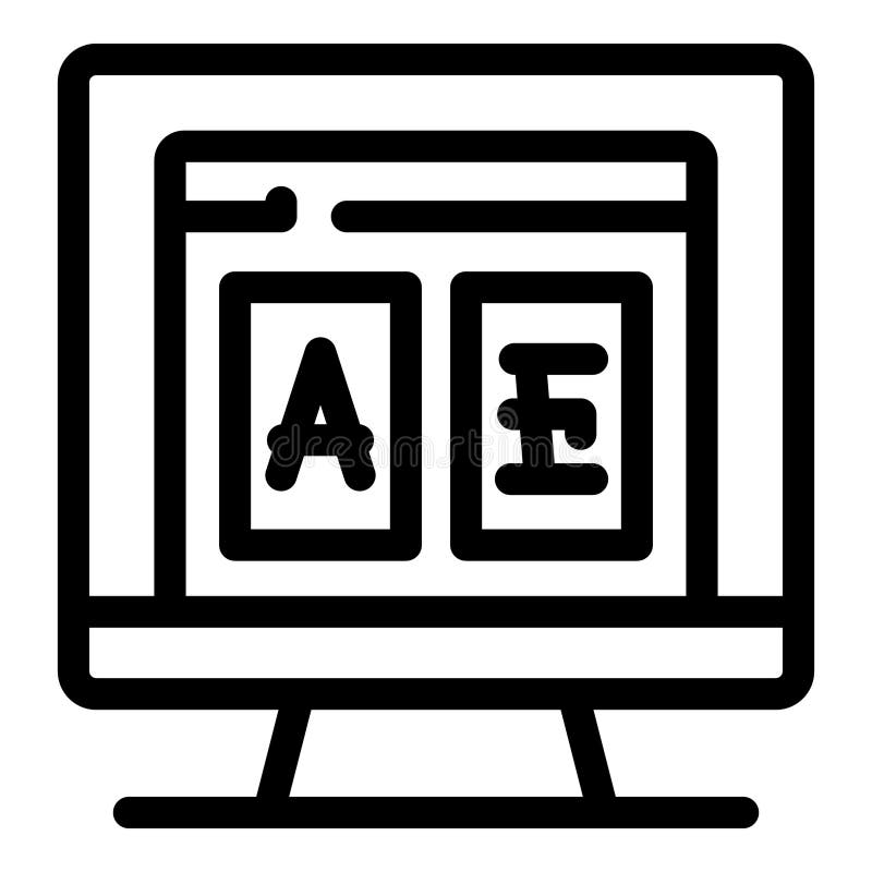 Online Typography Class Showing Fonts and Symbols on Computer Screen ...