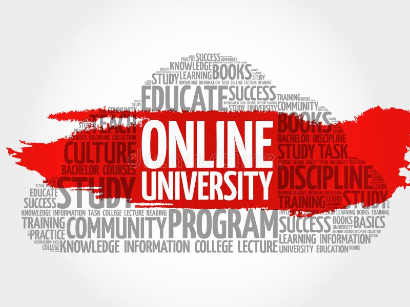 Online University Word Cloud Stock Illustration - Illustration of ...