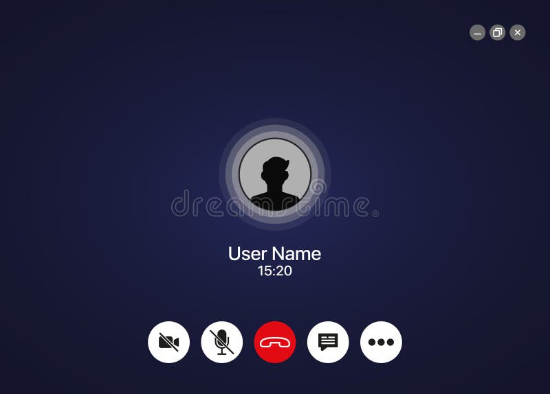 Online Video Call Concept with Two People Communicating through a ...