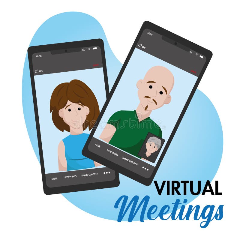 Online video calls. Vector stock vector. Illustration of video - 379194842
