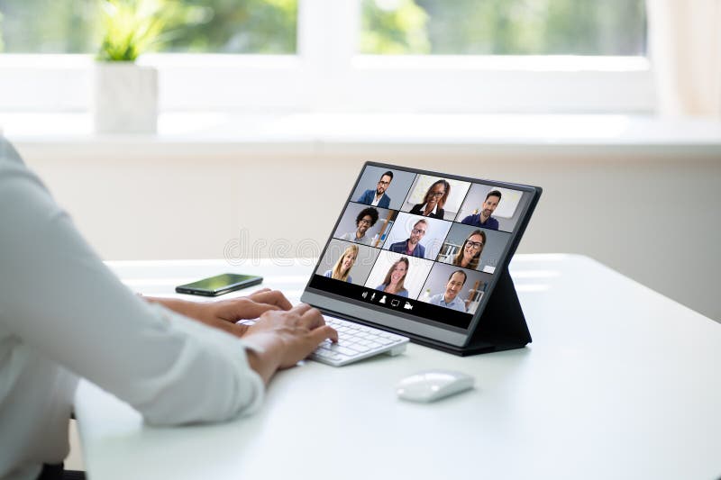 Online Video Conference Business Interview Call Stock Photo - Image of ...