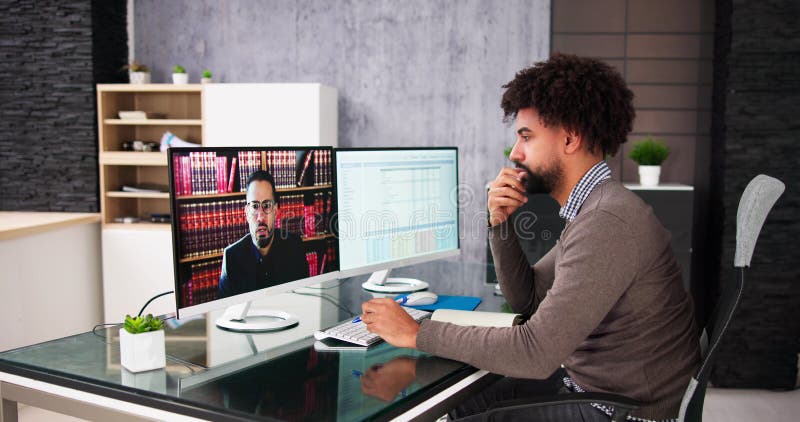 Online Video Conference Call Stock Image - Image of call, training ...