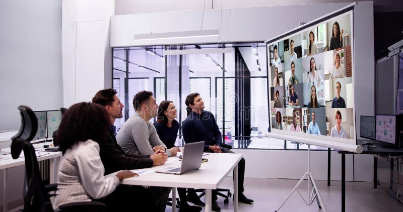 Online Video Conference Call Stock Image - Image of office, chat: 303487897