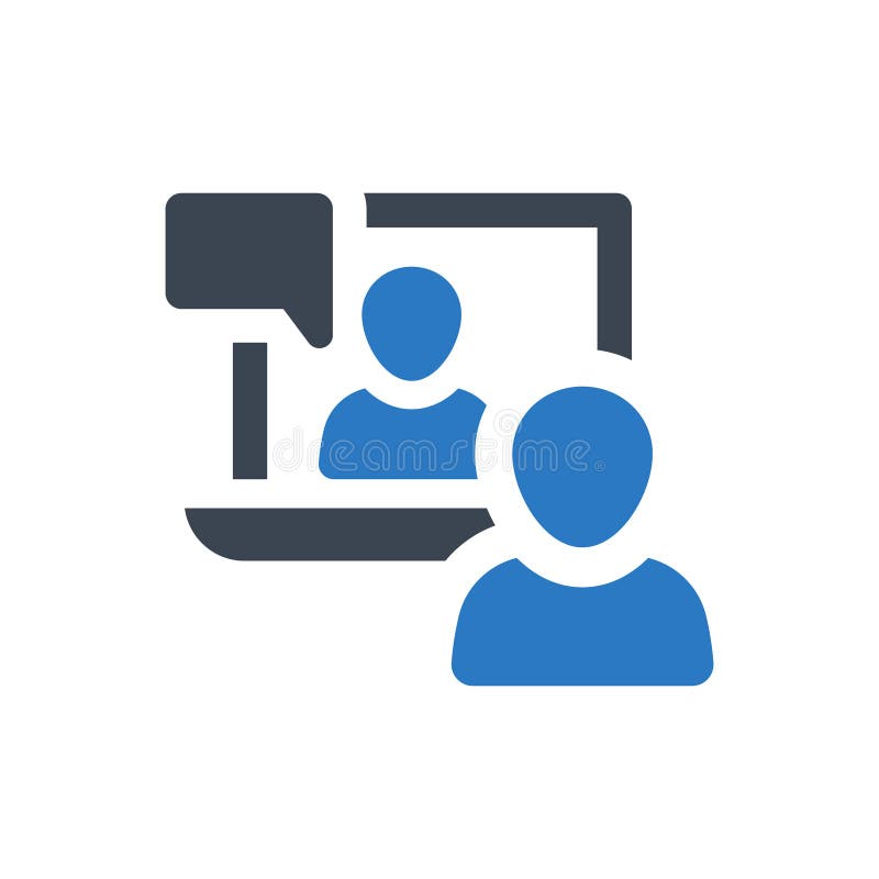 Online Video Conference Icon Stock Vector - Illustration of vector ...