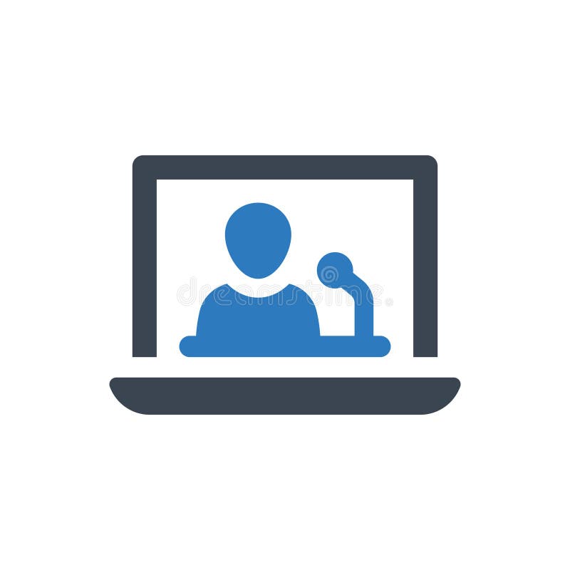 Online Video Conference Icon Stock Vector - Illustration of ...