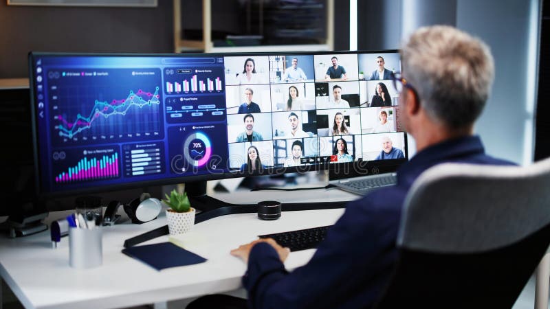 Online Video Conference Virtual Meeting Stock Photo - Image of banner ... Online Video Conference Virtual Meeting Stock Photo - Image of banner ...