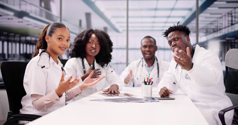 Online Video Conference Webinar Angry People Arguing Stock Image ...