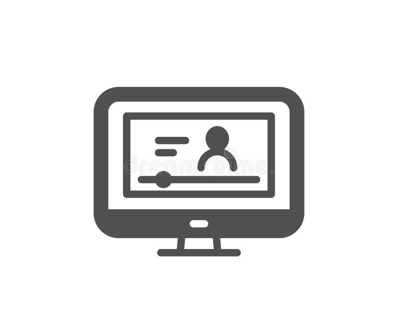 Online Video Education Icon. Notebook Sign. Vector Stock Vector ...