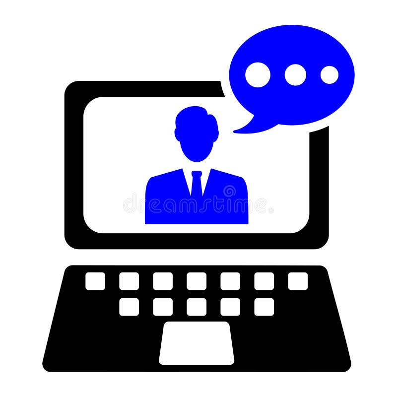 Online Video Interview Icon Stock Vector - Illustration of bangladesh ...
