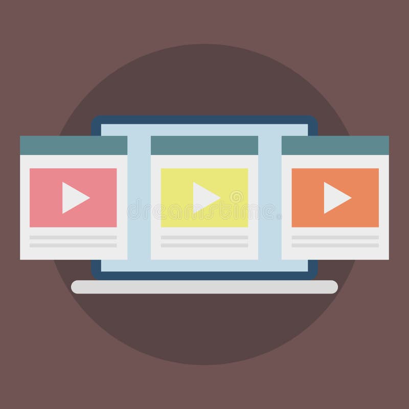 Online Video Platform Interface. Multimedia Content. Vector ...