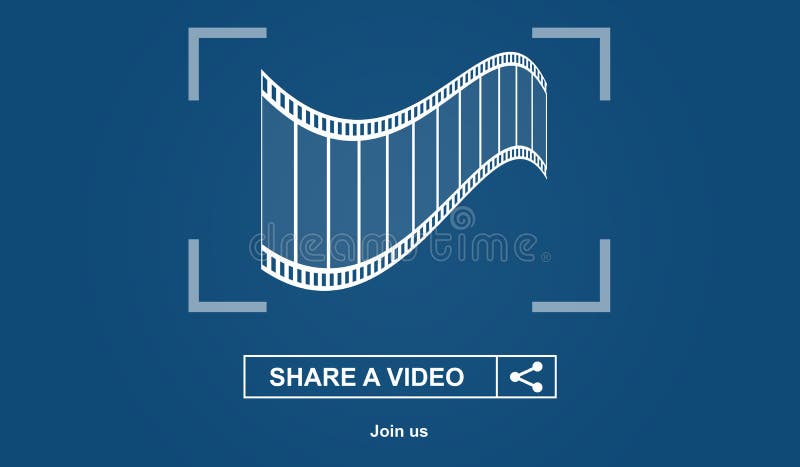 Online Video Sharing Concept Stock Illustration - Illustration of ...