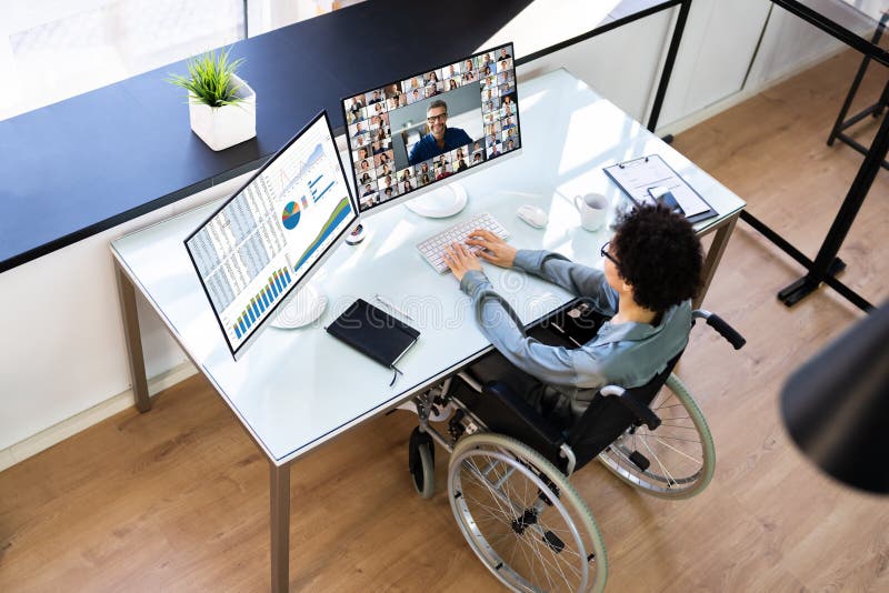 Online Virtual Learning Conference Meeting Stock Photo - Image of ...