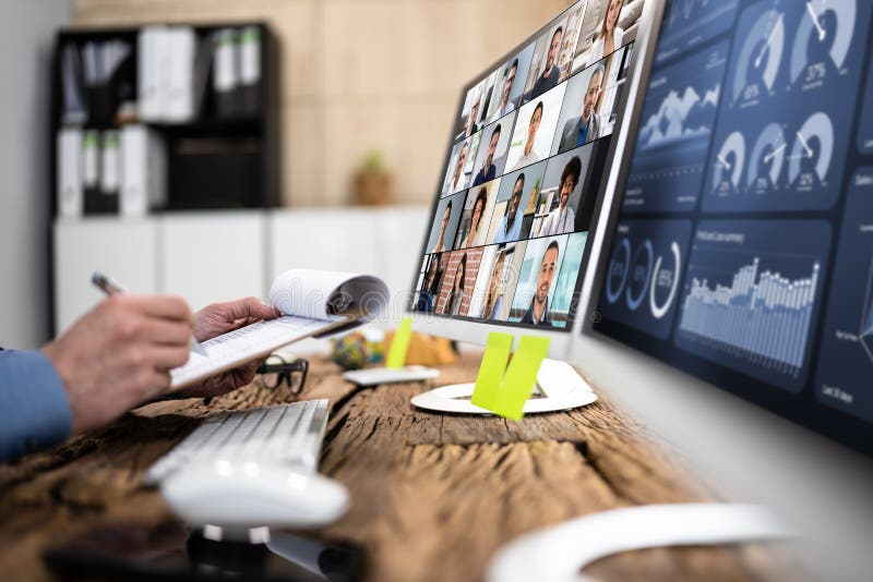 Online Virtual Lecture or Tutorial Meeting Stock Photo - Image of ... Online Virtual Lecture or Tutorial Meeting Stock Photo - Image of ...