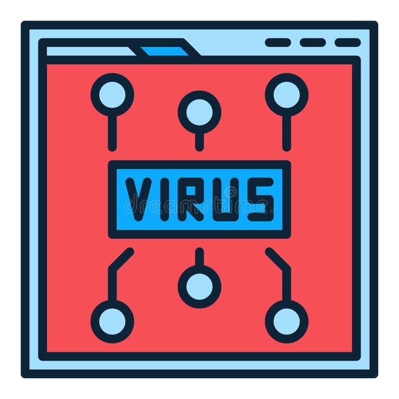 Online Virus Vector Colored Icon or Design Element Stock Vector ...