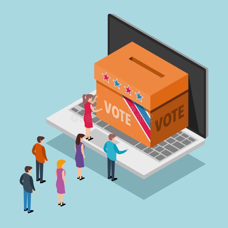 Online Voting Mini People Concept Stock Illustrations – 11 Online ...