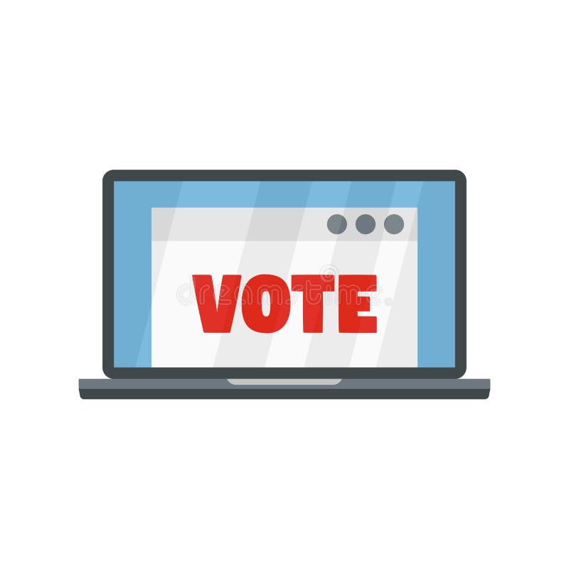 Online Vote Icon, Flat Style Stock Vector - Illustration of hand ...