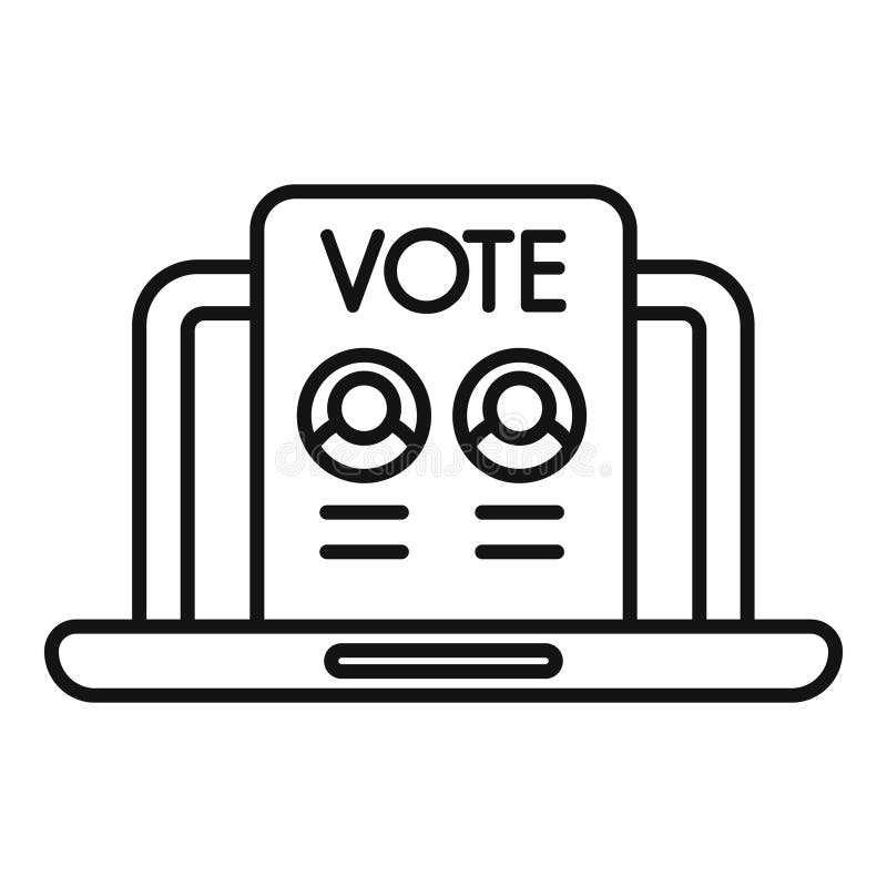 Online Vote on Laptop Representing Electronic Voting System Stock ...