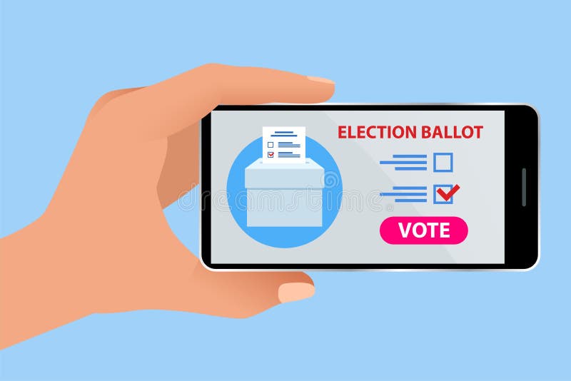 Online Voting and Election Concept. E-voting, Election Internet System ...