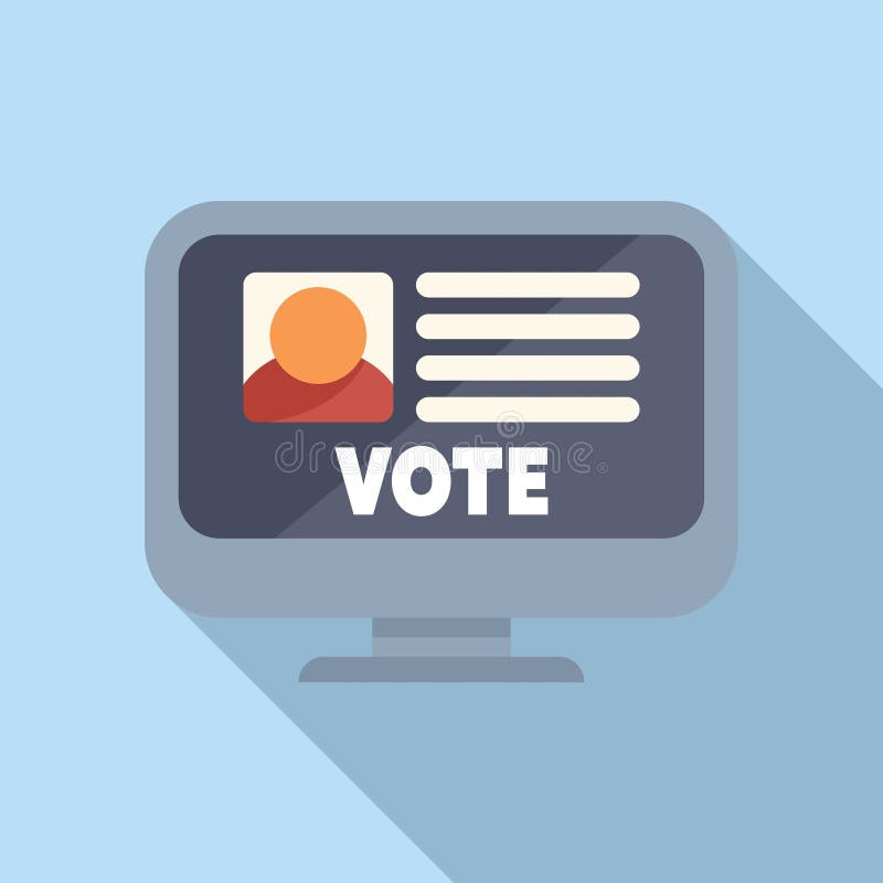 Online Voting Platform Displaying Candidate Profile on Computer Screen ...