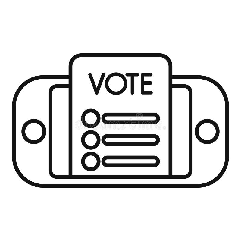 Smartphone App Displaying Electronic Ballot for Online Voting Stock ...