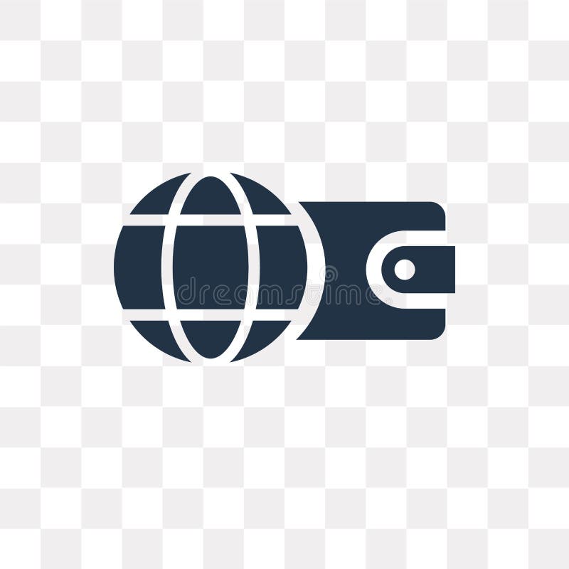 Online Wallet Vector Icon Isolated on Transparent Background, on Stock ...